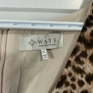 Wayf | Dresses | Wayf Leopard Print Animal V Neck Mini Dress Xl | Poshmark